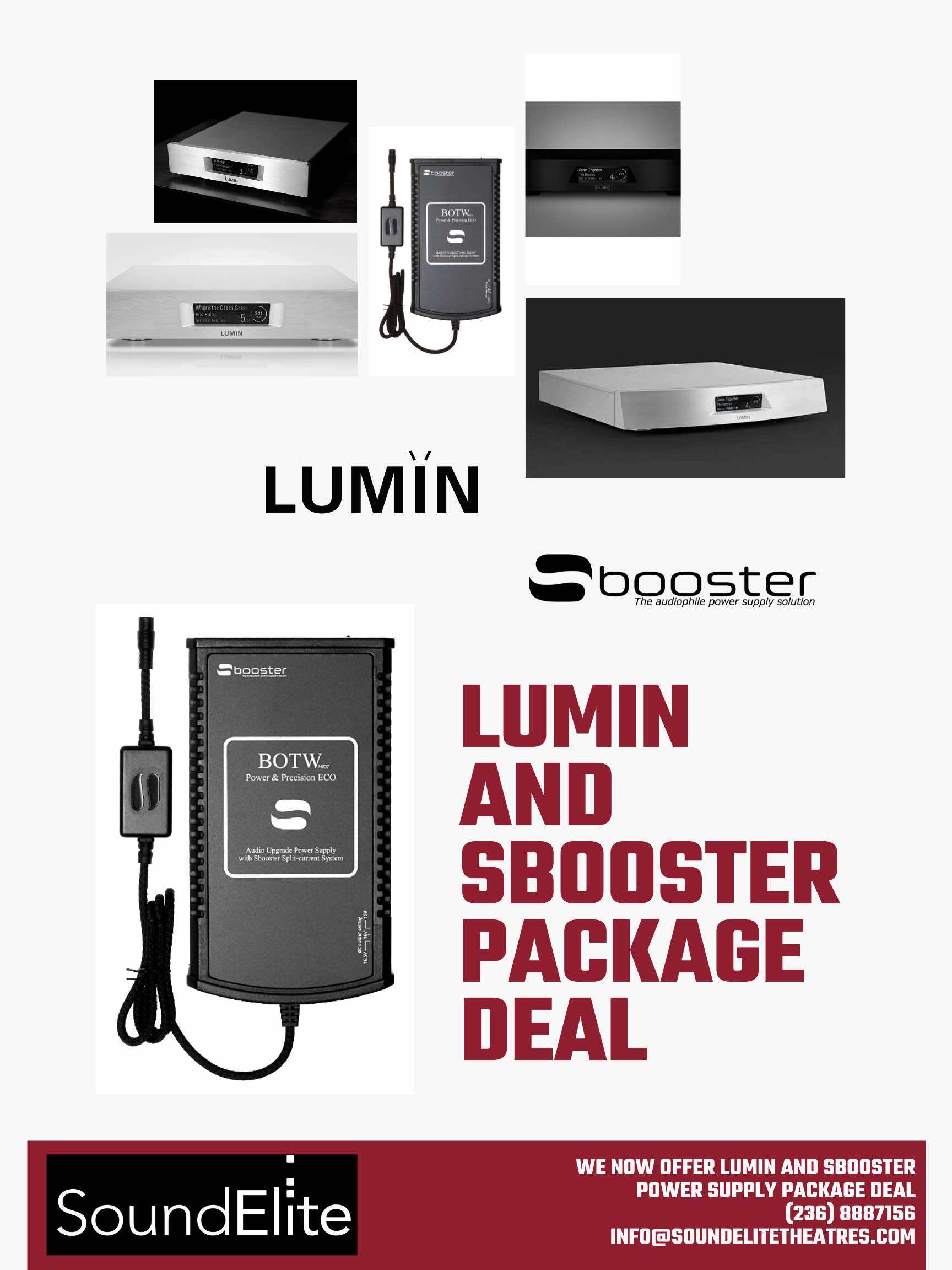 Lumin & SBooster Package Deal is On! - Sound Elite Vancouver